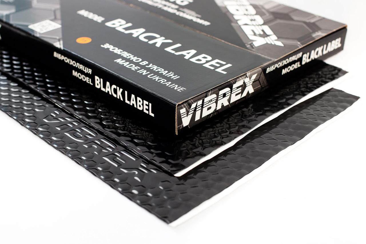 Виброизоляция премиум класса Vibrex Black Label, толщина 3 мм (50х70см ...